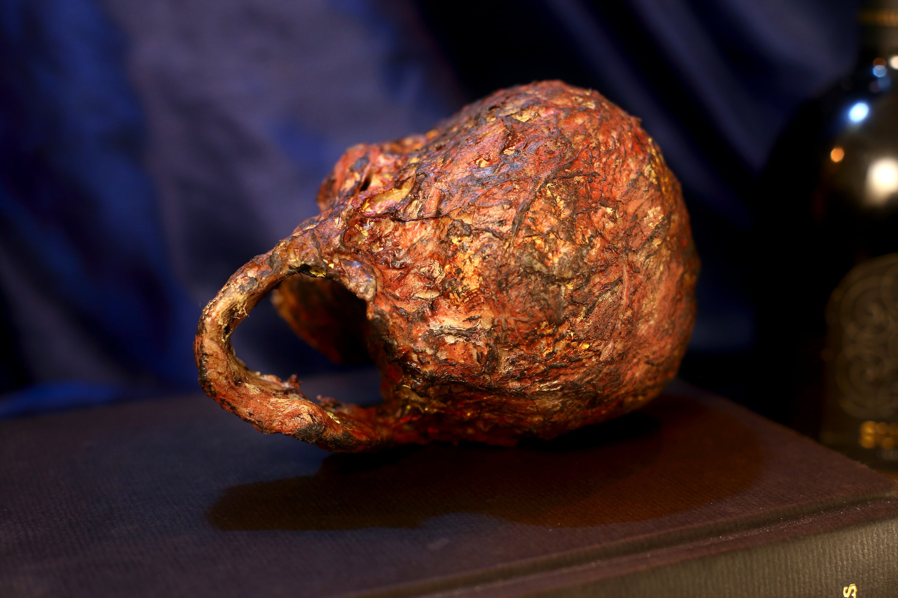 1/3 Scale Burned Human Skull Prop/charred Bloody Human Skull/halloween ...