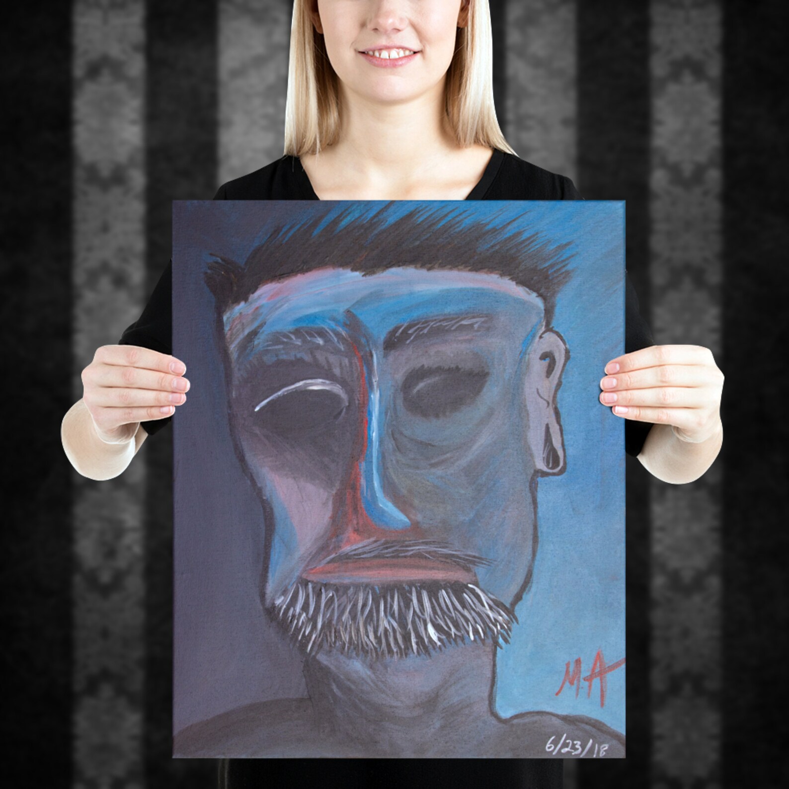 Reflection Canvas Print/abstract Self-portrait/16 X 20 Original Wall ...