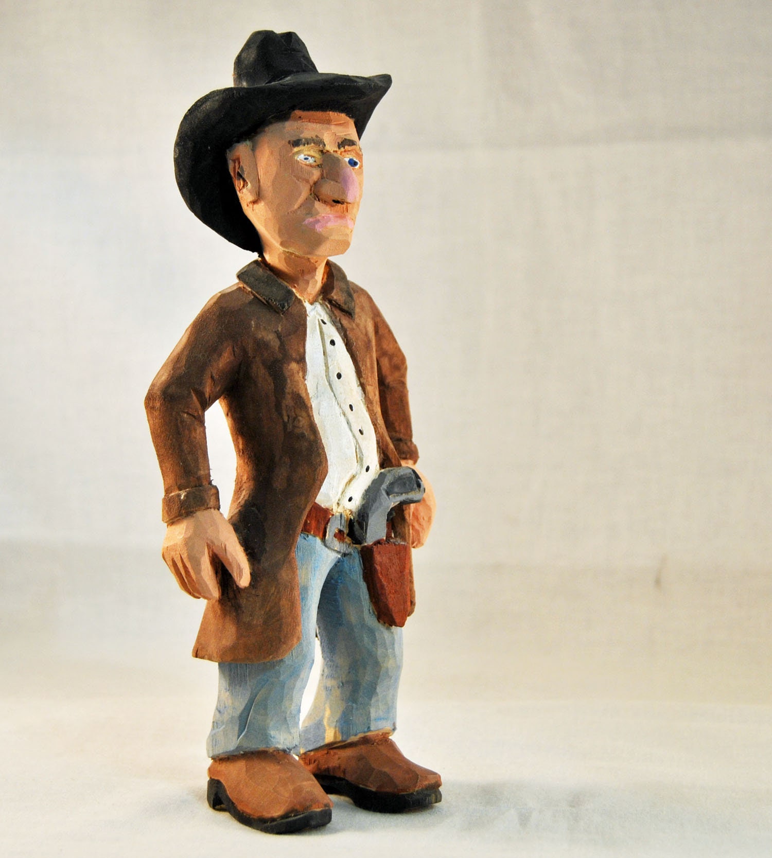 Hand Carved Rustic Cowboy - Etsy