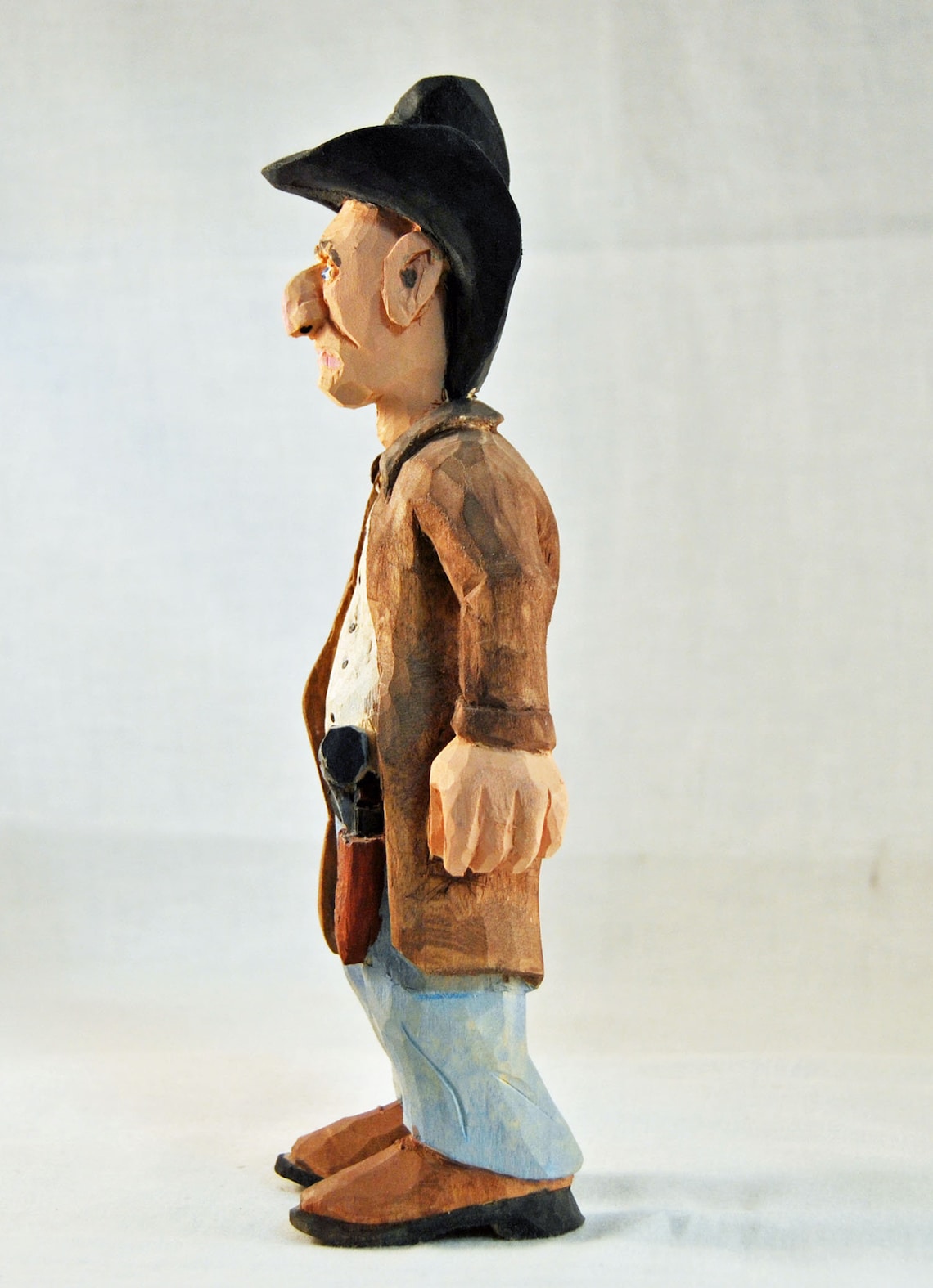 Hand Carved Rustic Cowboy - Etsy