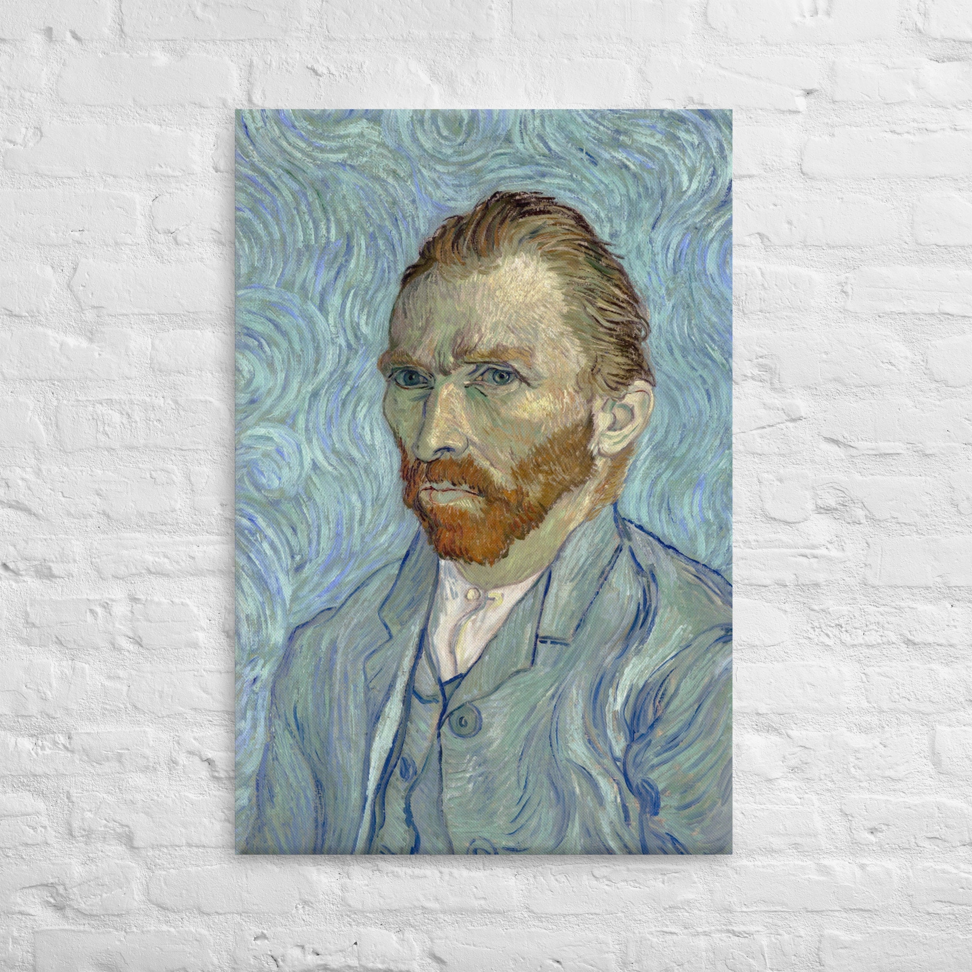 Van Gogh's Self-portrait on Canvas - Etsy