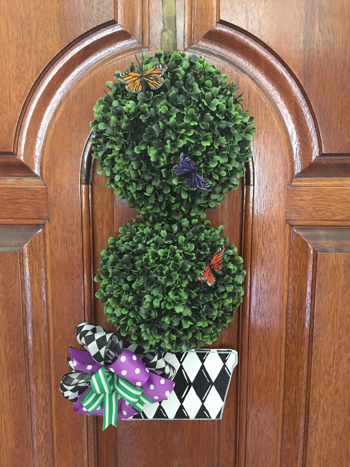Topiary Door Hanger Topiary Door Decor Topiary Wall Decor - Etsy
