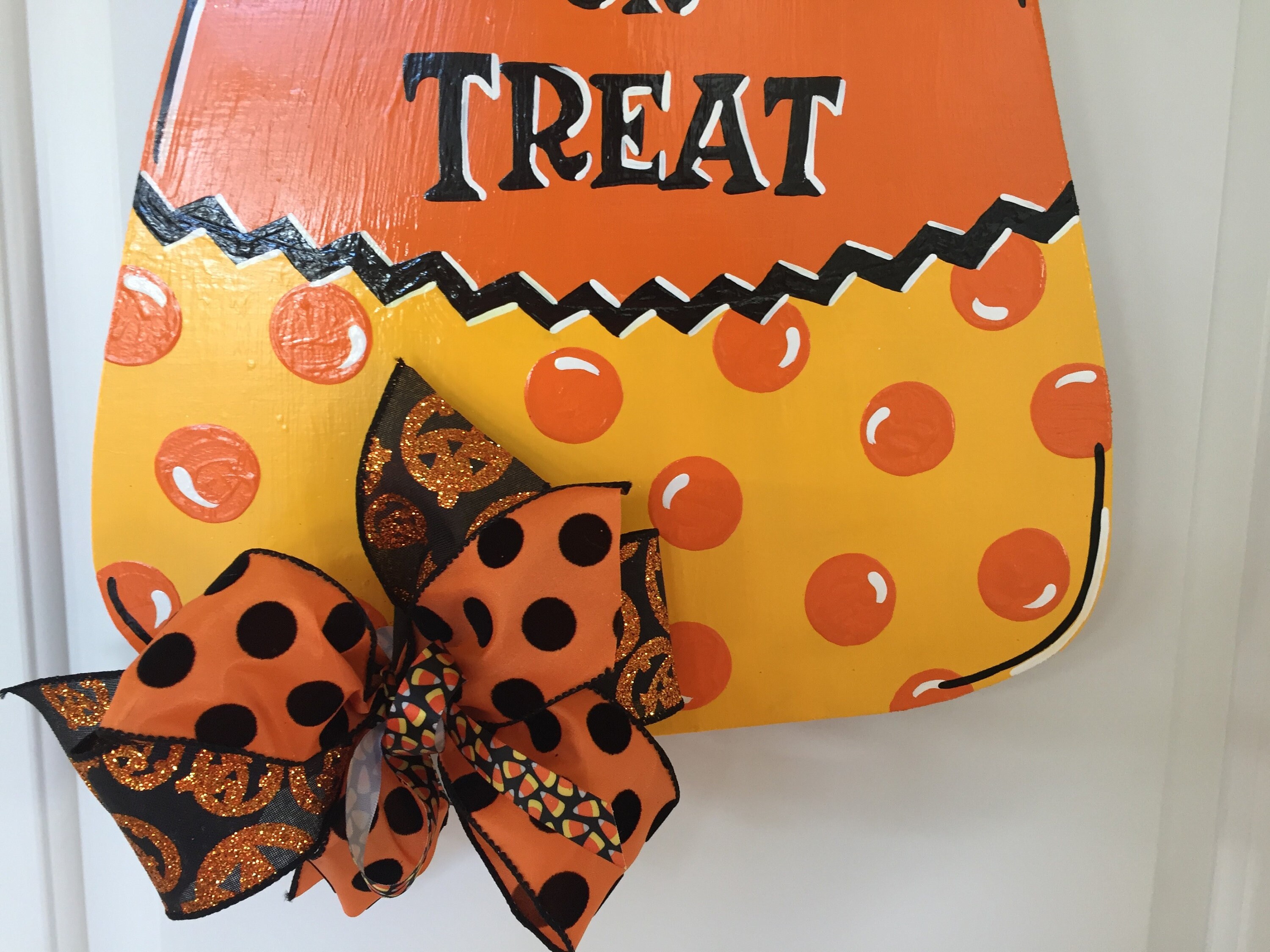 Candy Corn Door Hanger, Halloween Door Hanger, Halloween Door Decor ...