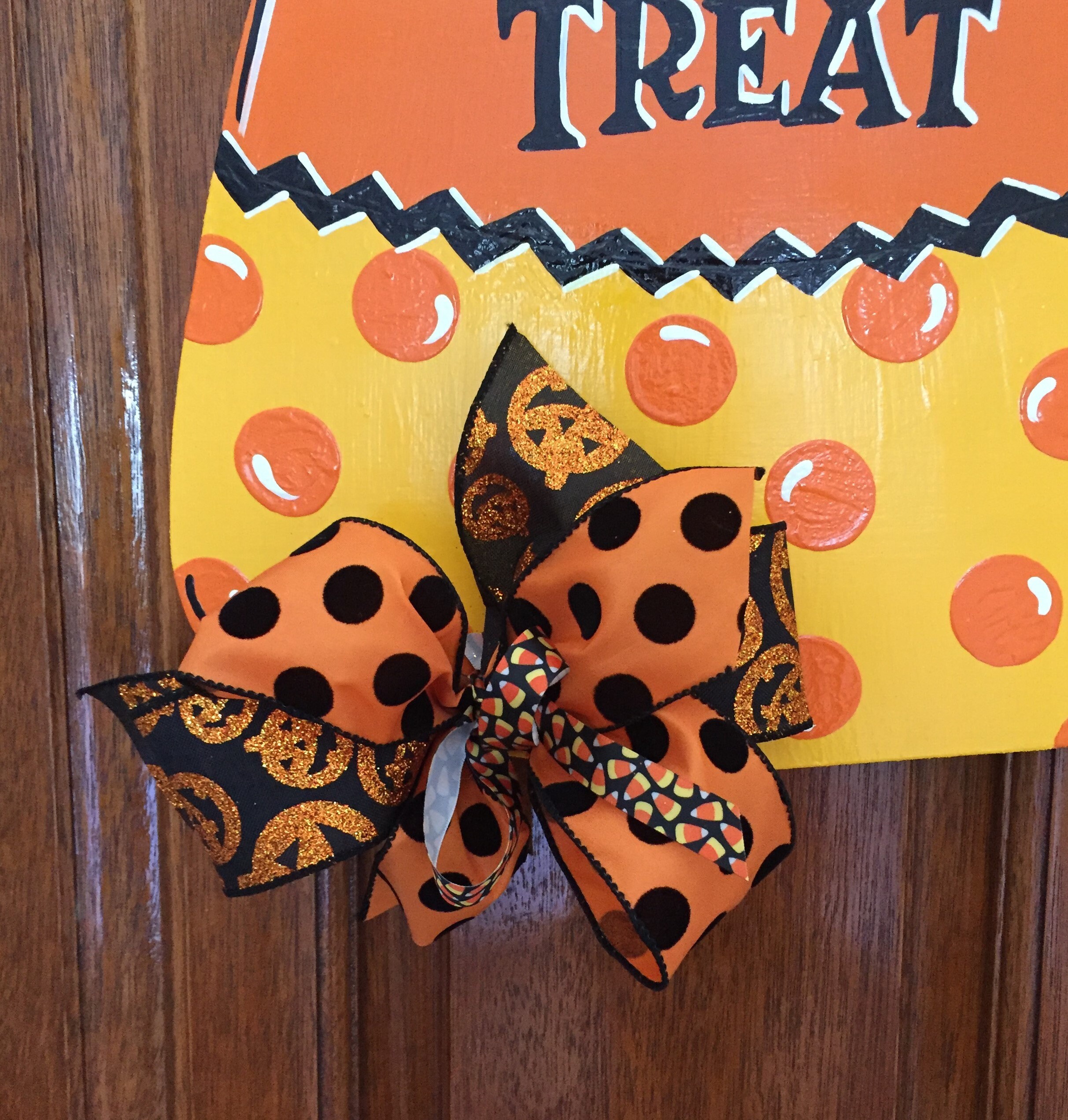 Candy Corn Door Hanger, Halloween Door Hanger, Halloween Door Decor ...