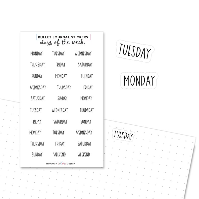Bullet Journal Stickers - Etsy