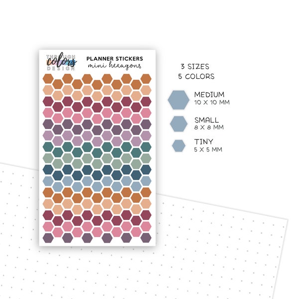 Hexagon Stickers - Etsy