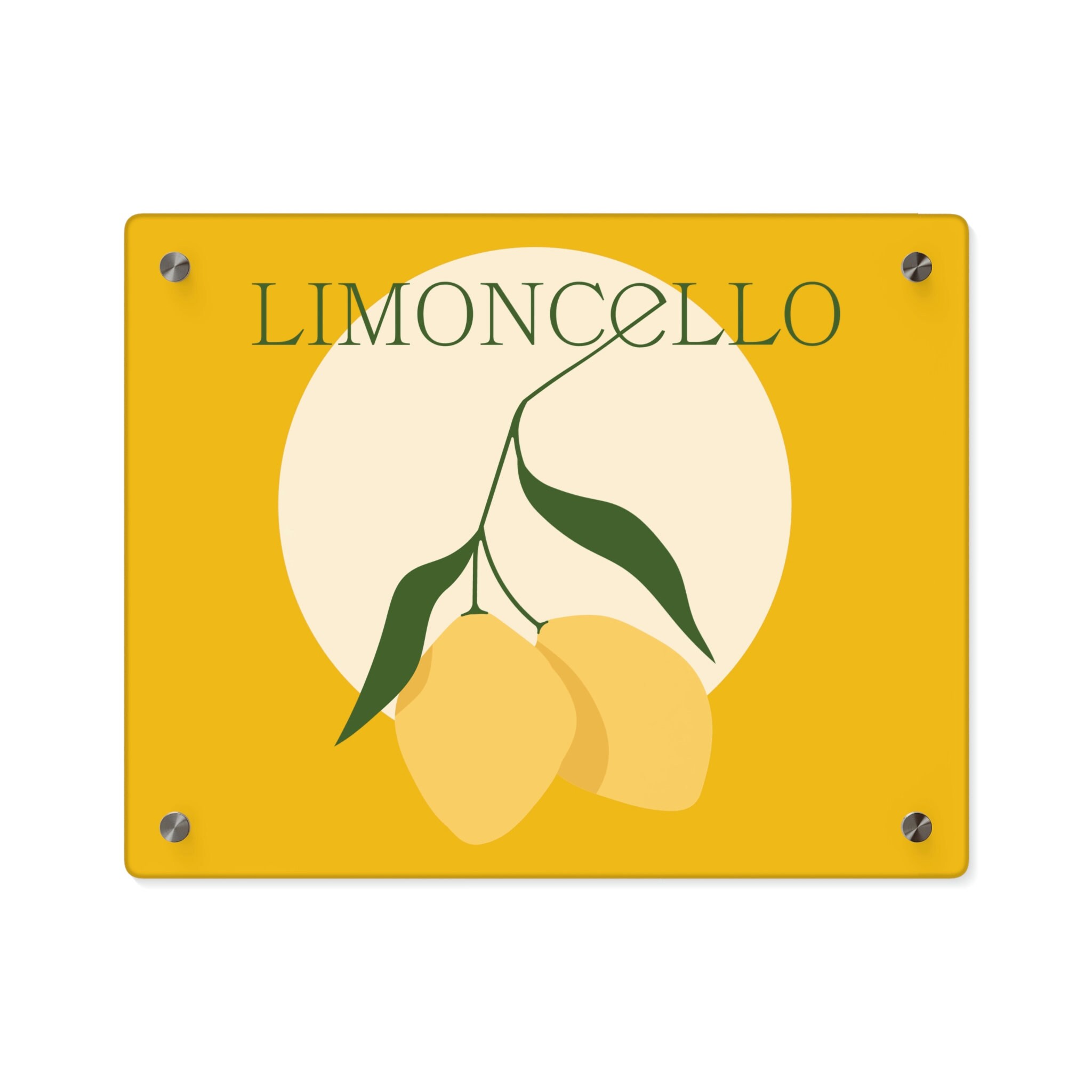 Acrylic Limoncello Wall Art Panels - Vintage Minimalist Lemons Print ...