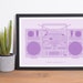 Promax J1 Boombox – Giclée Art Poster Print – Electric Purple - Etsy