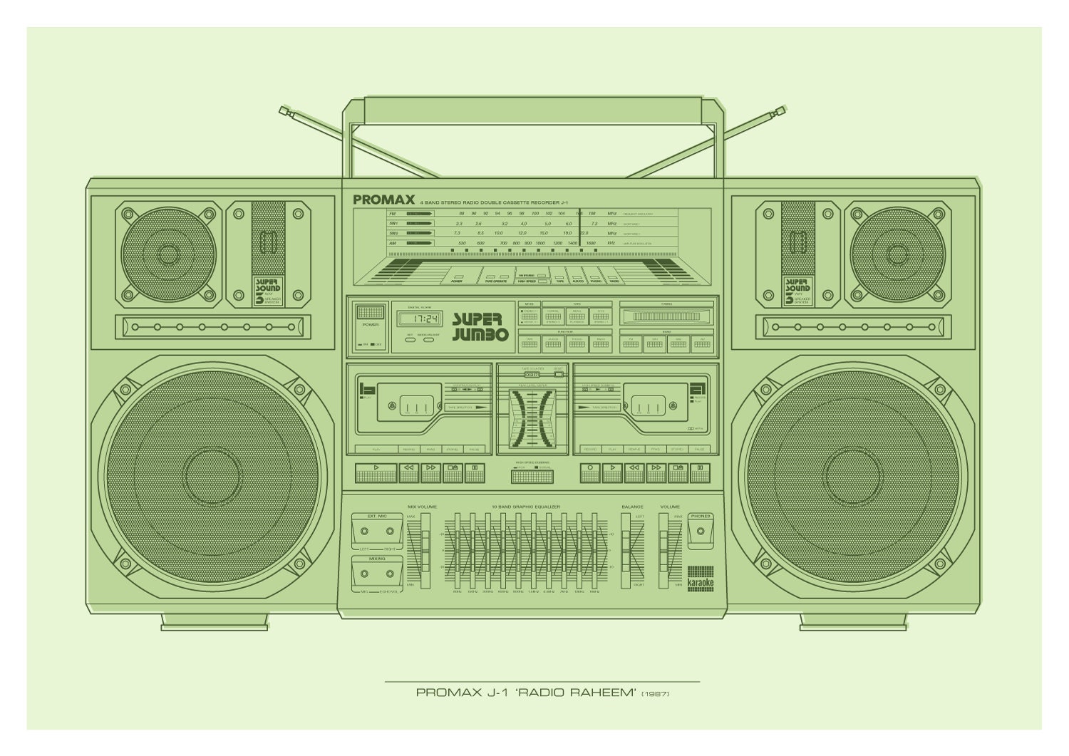 Promax J1 Boombox – Giclée Art Poster Print – Electric Purple - Etsy
