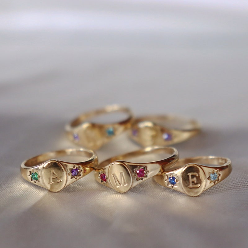 Initial Rings - Etsy