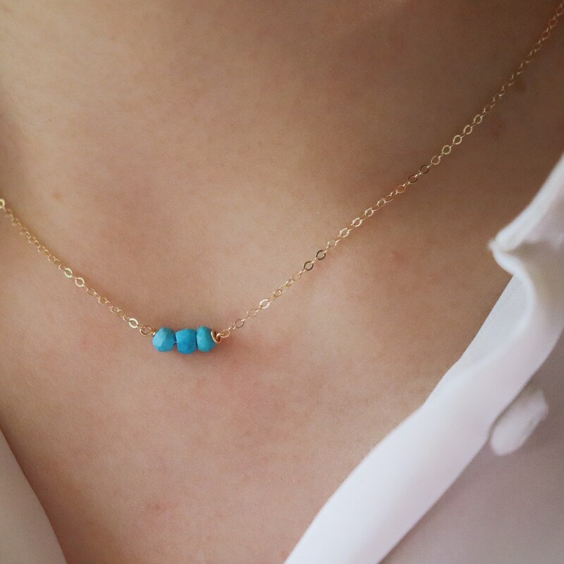 Dainty Turquoise Necklace - Etsy