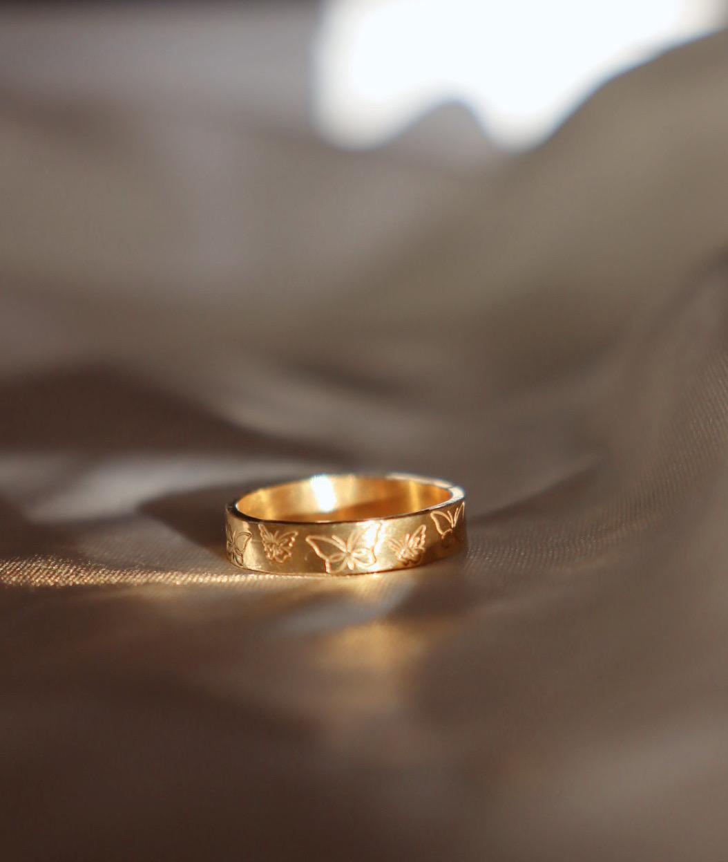 Flying Butterfly Ring: 18k Gold Vermeil or Sterling Silver - Etsy