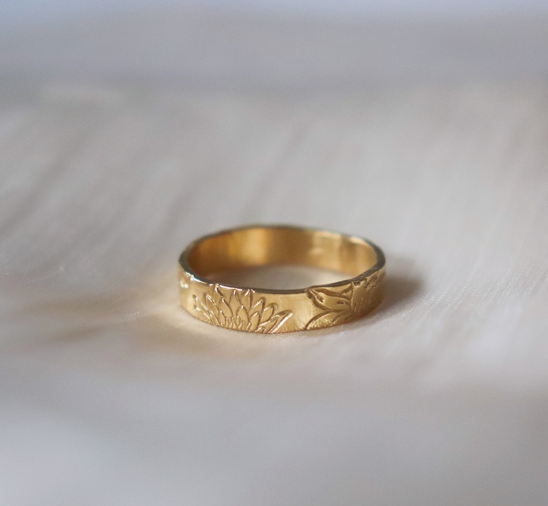 Multiple Birth Flowers Ring, Gift for Her, Personalised Ring, Family ...