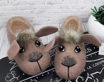 Rabbit slippers | Etsy