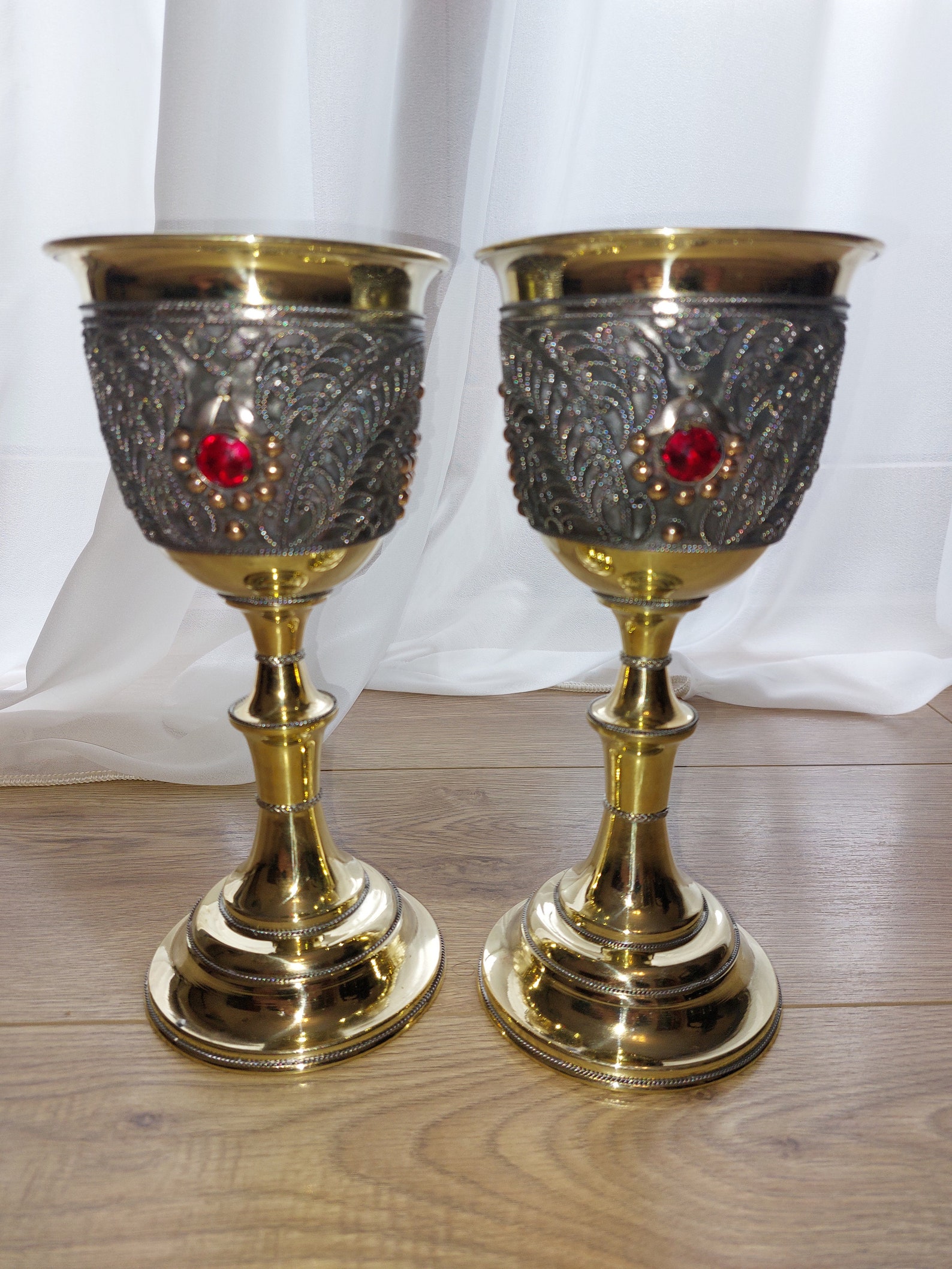 LOT OF 2. Handcrafted Goblet - Etsy