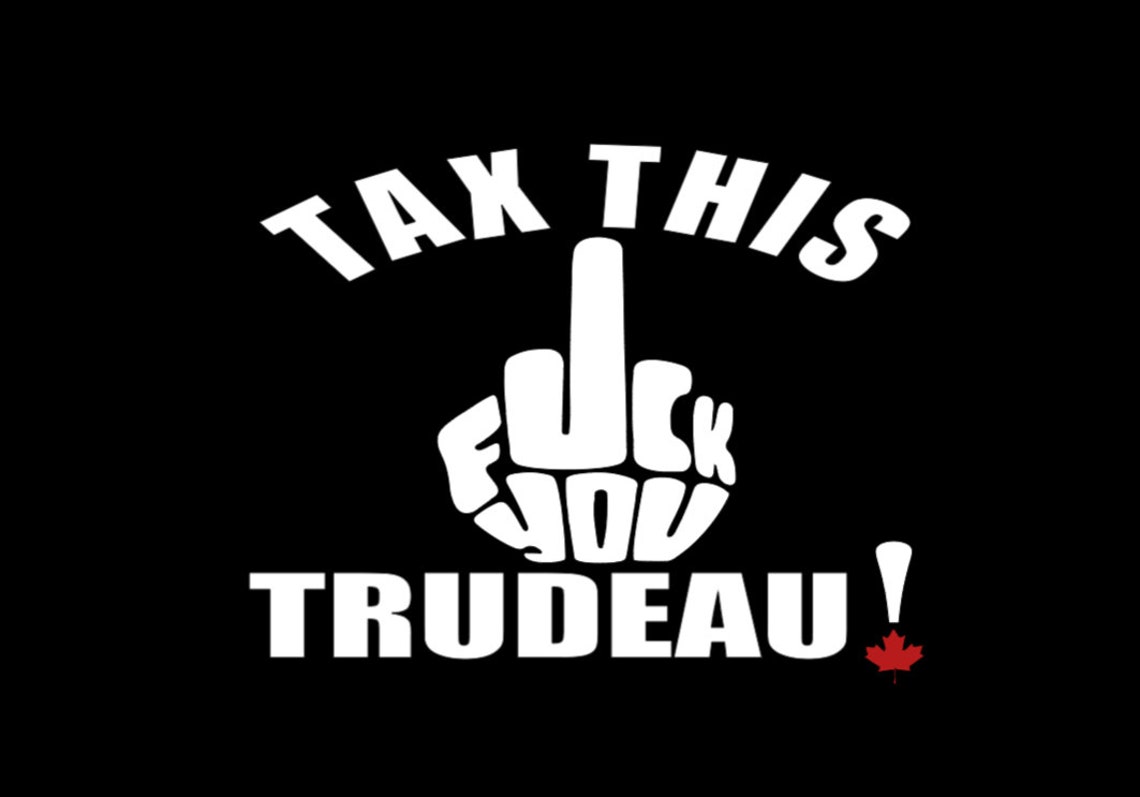 Decal TAX THIS Middle Finger Trudeau for Car, Window, Truck, Bumper ...