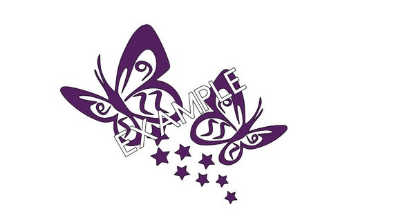 Pretty Butterflies With Stars SVG File for Cricut and - Etsy