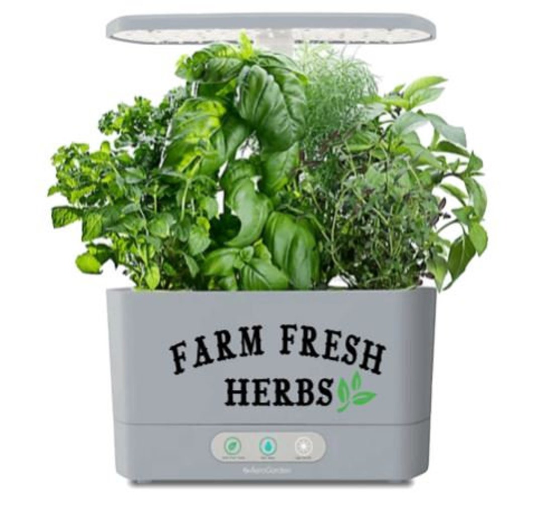Indoor Hydroponics Decorative Decal Farm Fresh Herbs 4 Colors to Choose ...