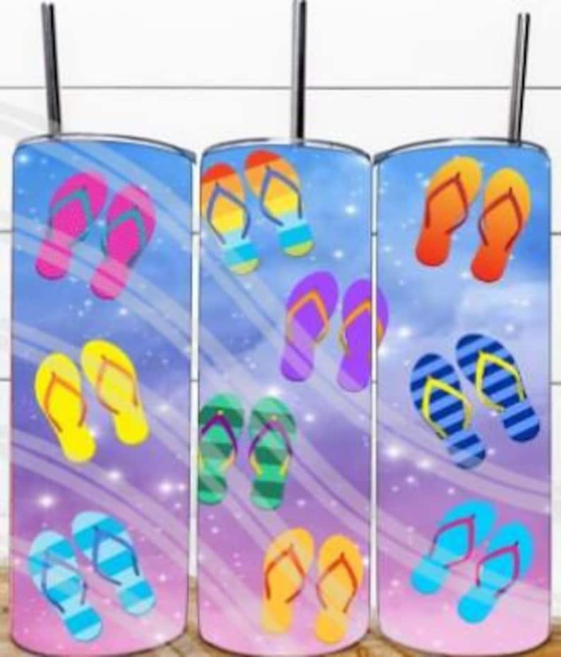 Fun Flip Flops Watercolor Background. PNG Digital File Great for ...
