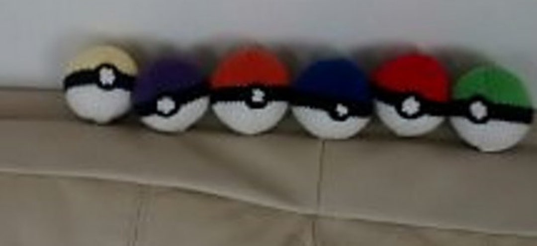 Fun Knit Pokeballs Knitting Pattern Pdf File. Made on 2 Needles Stuffed ...