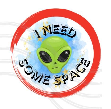 Funny PNG File I Need Some Space Retro Alien Png Watercolor Great for ...