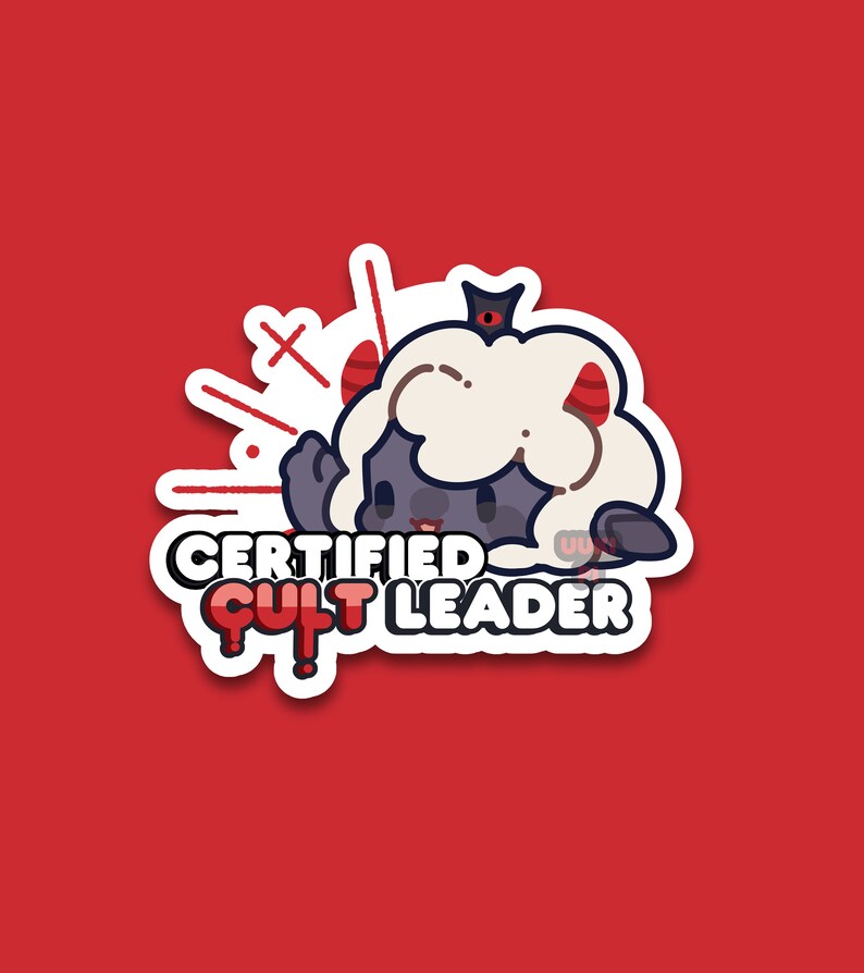 Cult of the Lamb Certified Cult Leader Sticker Video Game - Etsy