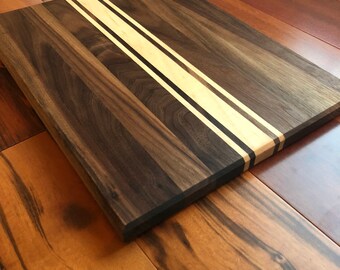 Handmade Hardwood Cutting Board Walnut, and Maple With Juice Groove ...
