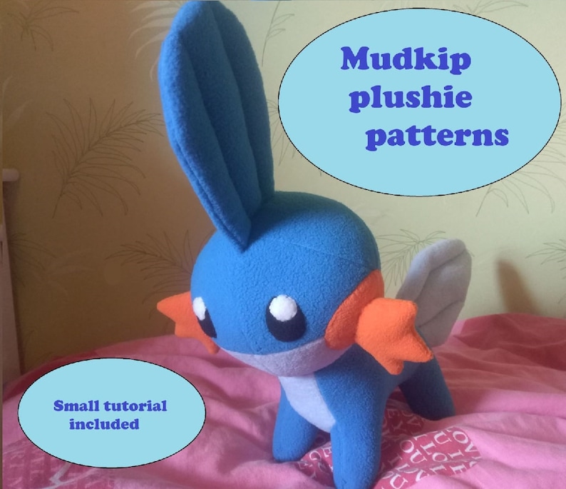 Pokemon Mudkip Inspired Plushie Pattern - Etsy