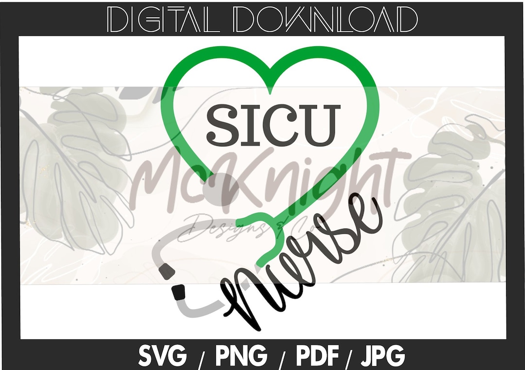 DIGITAL DOWNLOAD Waterslide Image Multi File SICU Surgical Intensive ...