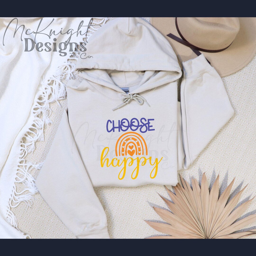Choose Happy Digital Design Hand Drawn Vector Cut File Positive Vibes ...