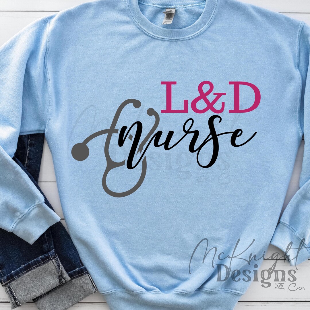 Labor and Delivery Nurse SVG PNG Set – L & D RN Digital Design Cut File ...