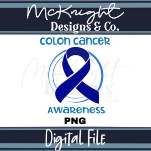 Colon Cancer Awareness Ribbon PNG March Awareness Digital Download ...