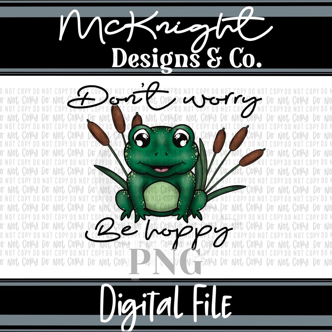 Digital PNG Design Don't Worry, Be Hoppy - Etsy
