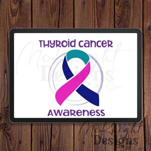 Thyroid Cancer Awareness Ribbon PNG | September Awareness Digital ...