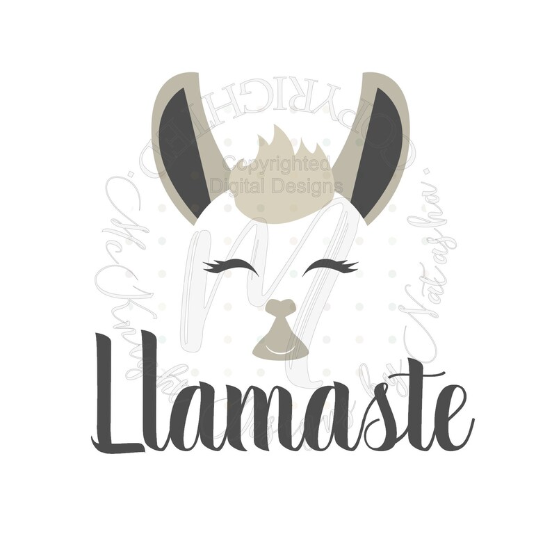 DIGITAL DOWNLOAD PNG File Llamaste- Funny - Vinyl or Print - Llama ...