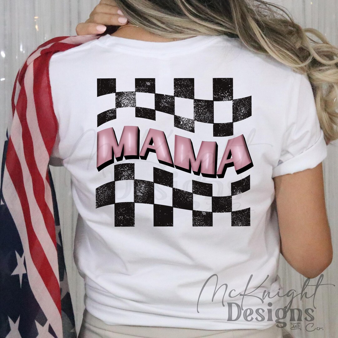 Mama Racing PNG Checkered Flag Digital Design Mom Race Season Fan ...