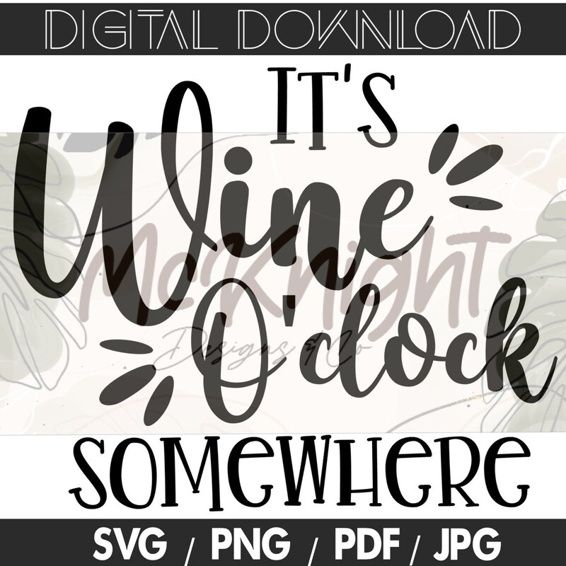 Wine Oclock - Etsy