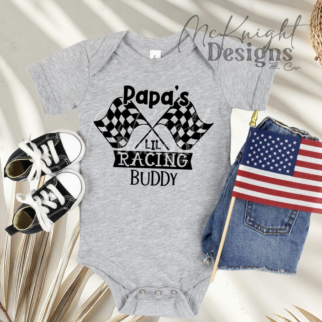 Papas Racing Buddy Racecar Driver Pit Crew Digital Design Cars Dirt ...