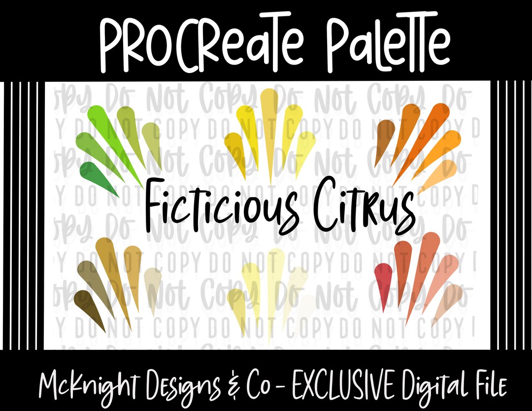 DIGITAL DOWNLOAD Procreate Palette / Swatch File Fictitious Citrus Lime ...