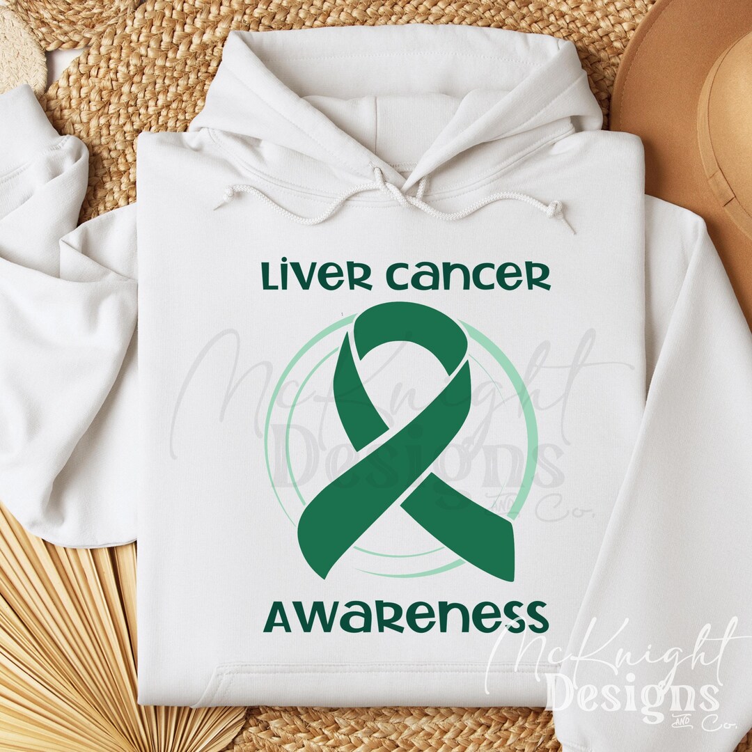 Liver Cancer Awareness Ribbon PNG October Green Digital Download ...