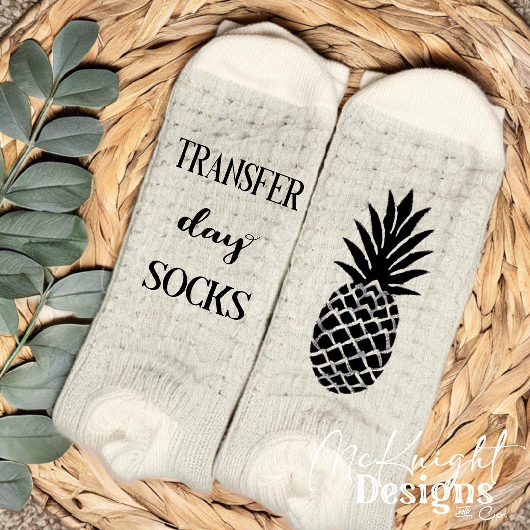Transfer Day Socks SVG PNG | IVF Surrogacy Pineapple Digital Design for ...