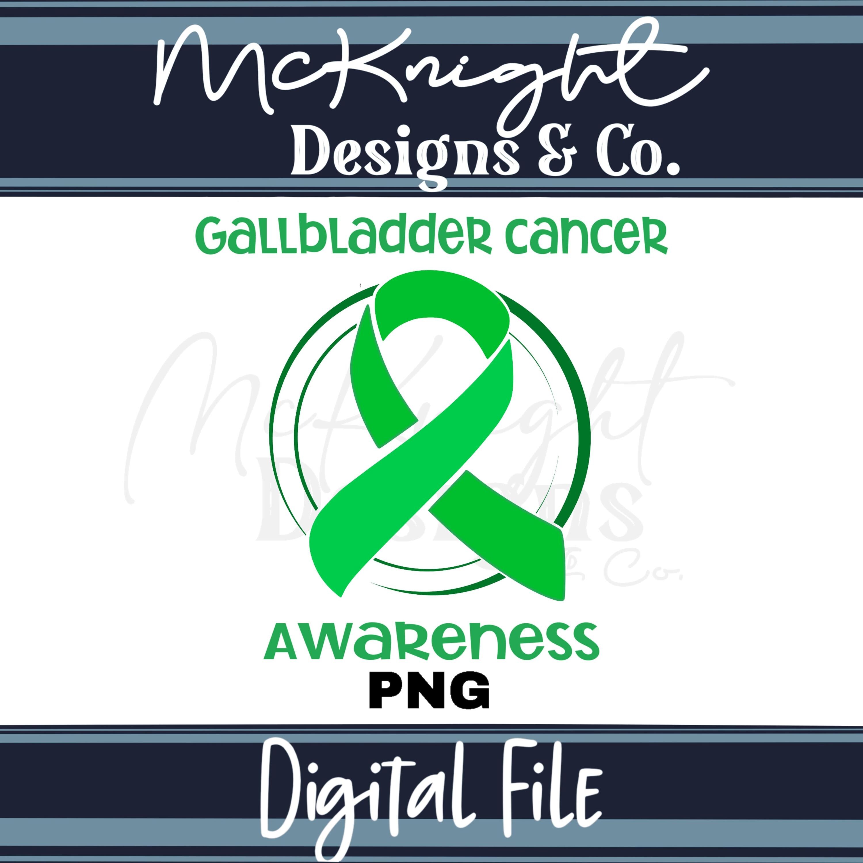 Gallbladder Cancer Awareness Ribbon PNG February Green Digital Download ...