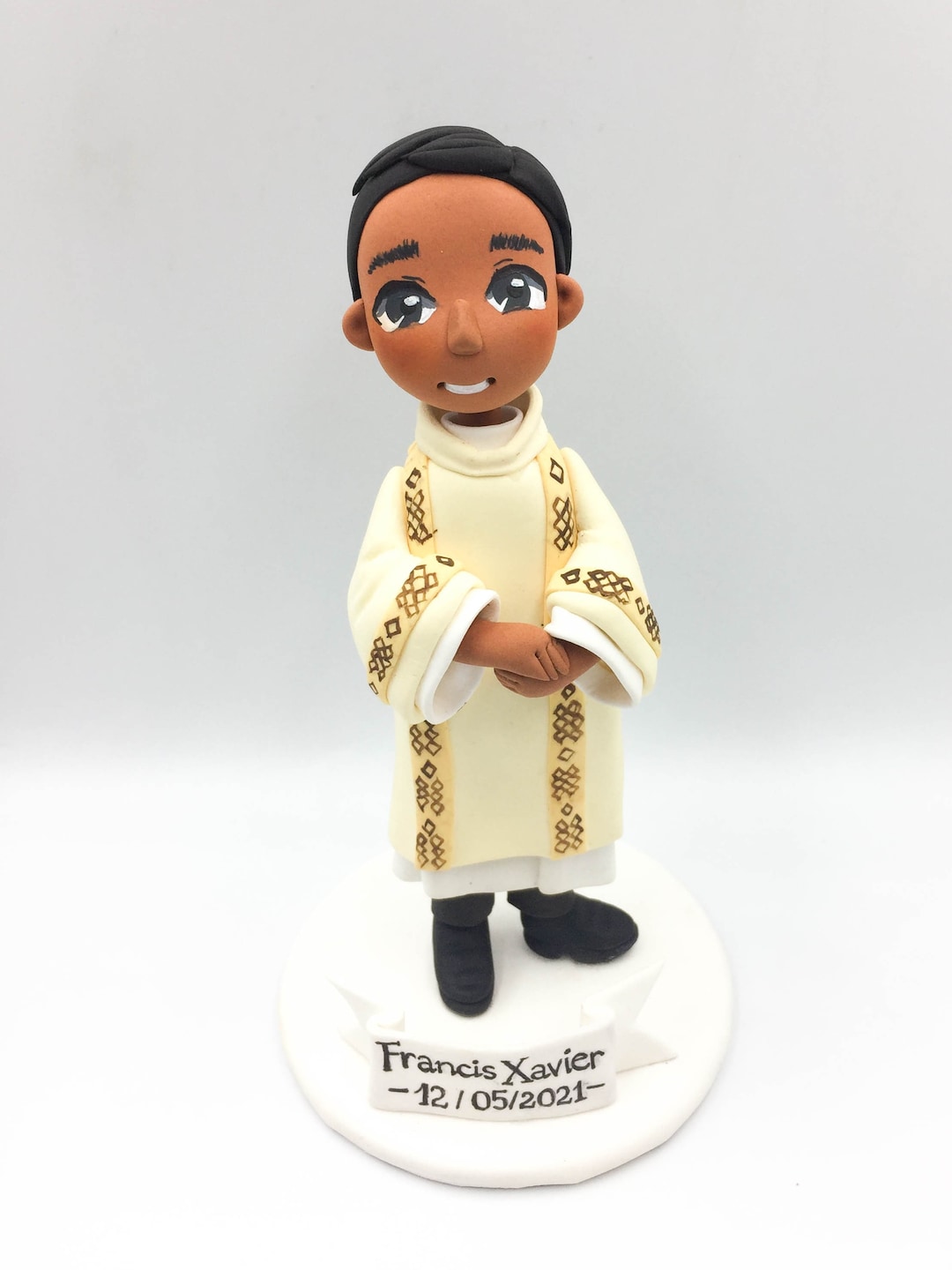 1st Communion Cake Topper, Custom Pastor Figurine, Handmade Priest Cake ...