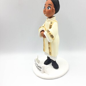 1st Communion Cake Topper, Custom Pastor Figurine, Handmade Priest Cake ...