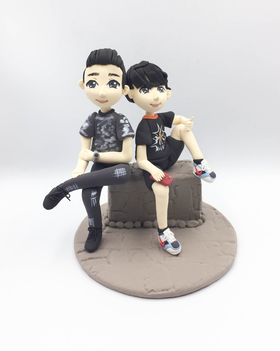 Custom Commission Figurine, Father & Son Figurine, Brothers Topper ...