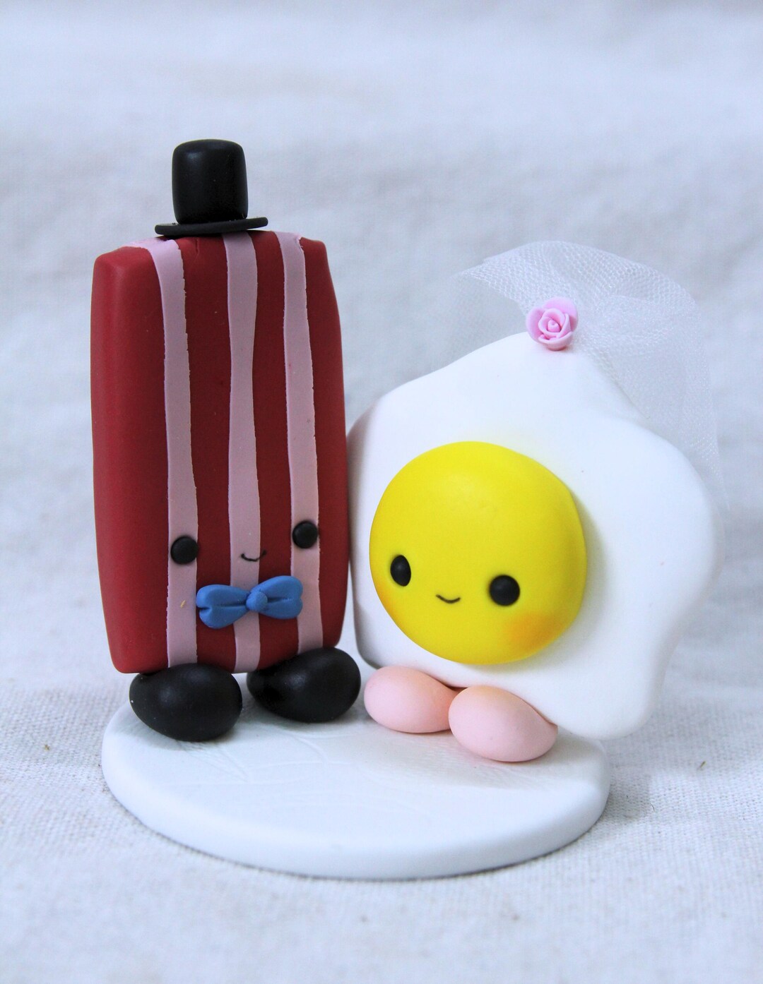 Egg and Bacon Wedding Cake Topper- Funny Bride & Groom Cake Topper ...