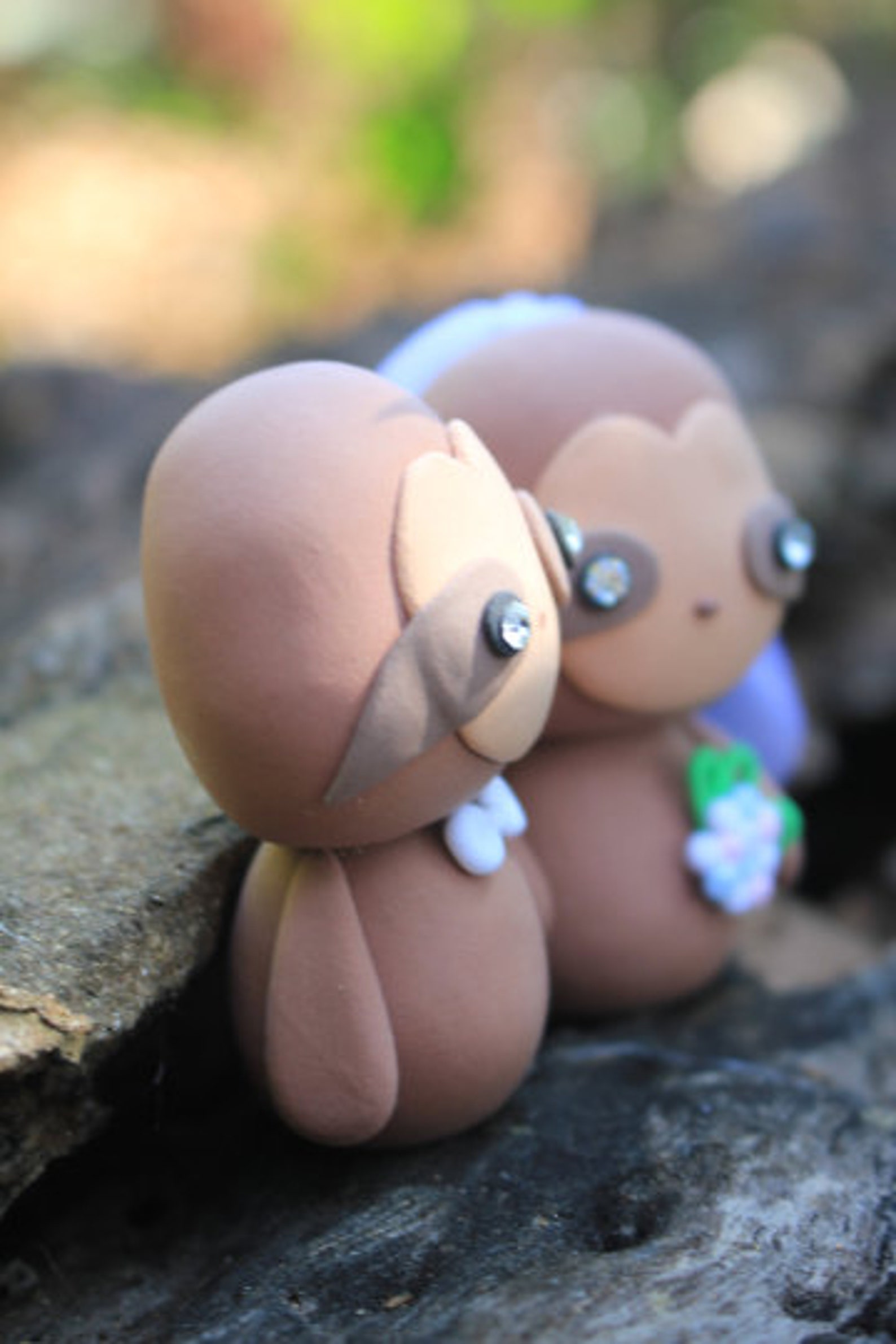 Sloth Wedding Cake Topper Bride and Groom Wildlife Wedding - Etsy