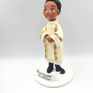 1st Communion Cake Topper, Custom Pastor Figurine, Handmade Priest Cake ...