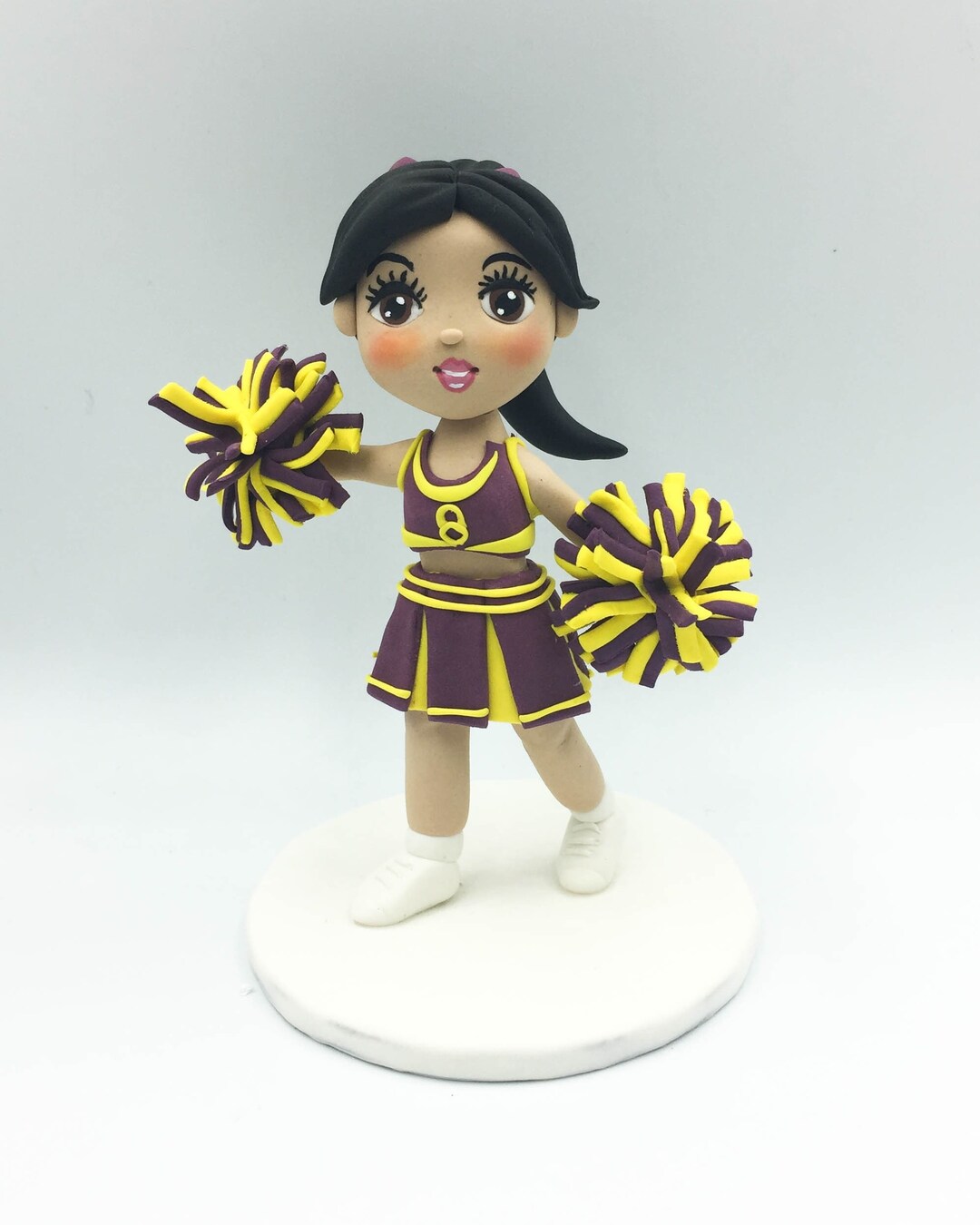 Cheerleader Clay Miniature, Personalized Gift for Cheerleader ...