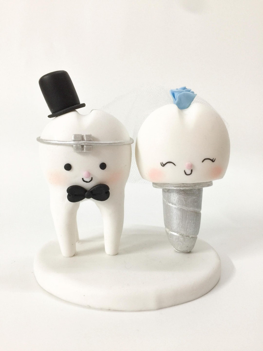 Teeth Wedding Cake Topper, Dentist Wedding Topper, Braces Teeth and ...